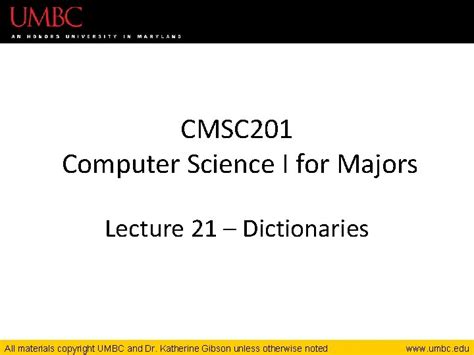 Cmsc 201 Computer Science I For Majors Lecture