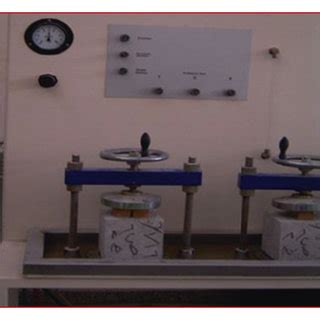 Photos Of A The Cubic Concrete Specimens B The Compression Test Download Scientific