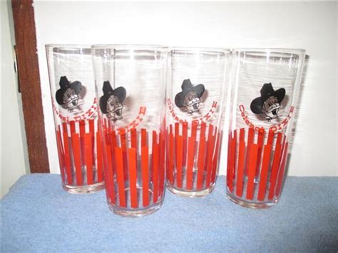 Lot Of 4 Colonel Dixie Drinking Glasses Collectible 1989629275
