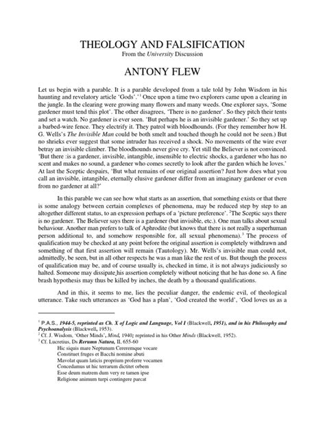 Theory Of Falsification Pdf Philosophy