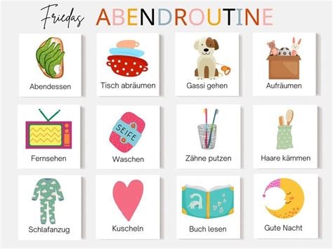 Tagesplan Kinder Routineplaner Tagesablauf Routine Kinder