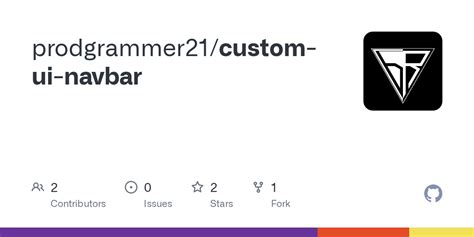 GitHub Prodgrammer Custom Ui Navbar