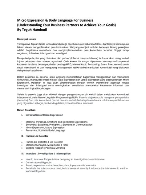Micro Expression By Teguh Hambudi Pdf