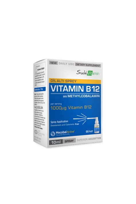 Suda Vitamin B12 Dil Altı Spreyi 10 ml Fiyatı Yorumları
