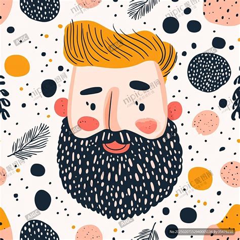 Ai创作图扁平肌理风 北欧卡通装饰画 扁平肌理卡通 卡通爷爷图案 潮酷卡通人物图案 野人卡通图案 偏平化人物插画 扁平头像插画 卡通酷潮大叔头像 肌理扁平风 人物扁平画 扁平风印花图案 卡通