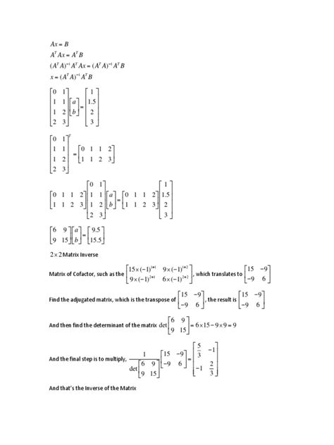 Solving A System Of Linear Equations Using Matrix Inverse Pdf Operator Theory Mathematical