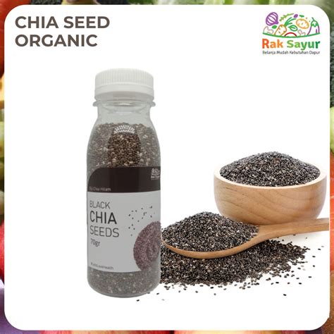 Jual Chia Seed Organik Botol 70gr Black Chiaseed Premium Biji Chia