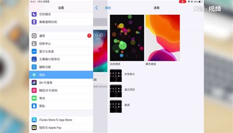 ipad如何设置动态壁纸 平板动态壁纸的设置步骤 天奇生活
