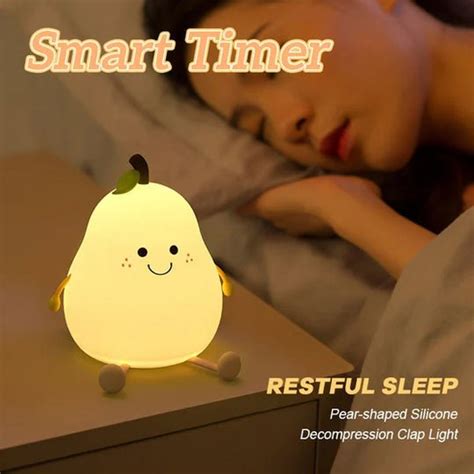 Pear Lamp Pear Shaped Silicone Decompression Clap Light