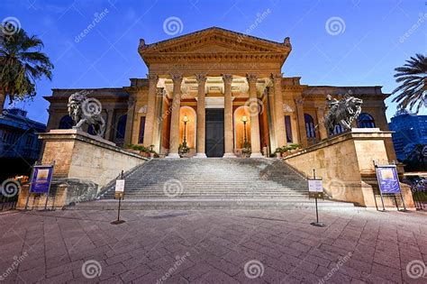 Teatro Massimo Vittorio Emanuel Opera House Palermo Italy Stock