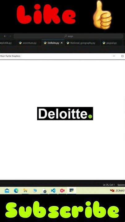 Deloitte Logo 👌🌀 Kaise Banaye Python M 💥🧡🔥💯 Shorts Python Coding