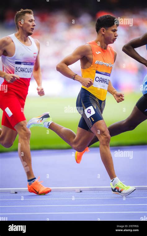 Josué Canales Participating In The 800 Meters At The Paris 2024 Olympic