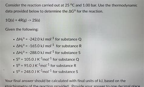 [solved] Consider The Reaction Carried Out At