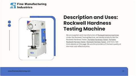 Read More Rockwell Hardness Testing Machine Description And Uses Fine Manufacturing Industries