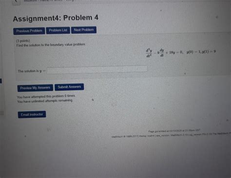 Solved Wwird Assignment4 Problem 4 Previous Problem Problem