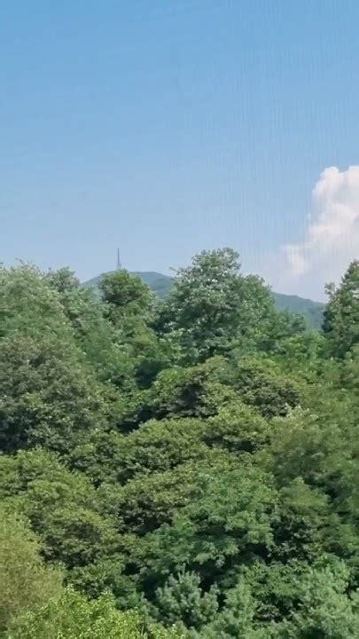 인천 검암 아파트 베란다에서 바라본 초록색 나무들이 한들한들 하늘과 흰구름들이 아름다워요~👭 사랑하는 친구야 사랑하는 내