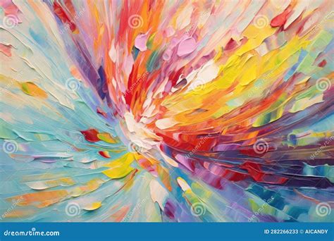 Convergence Of Colorful Brushstrokes And Vibrant Patterns Creating An Abstract Composition Full