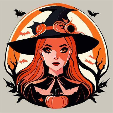 Premium Vector Halloween Witch Vector Illustration