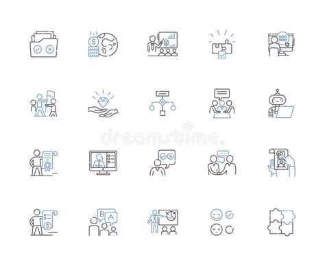 Project Management Outline Icons Collection Planning Scheduling