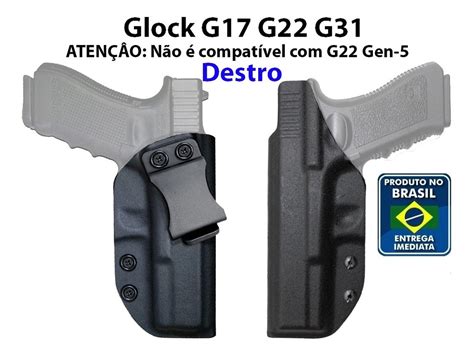 Coldre Destro Kydex Iwb Velado Para Glock G G G Parcelamento Sem Juros
