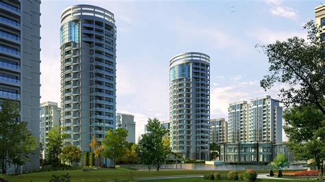 주거용 건물 02의 3d 건축 렌더링시사