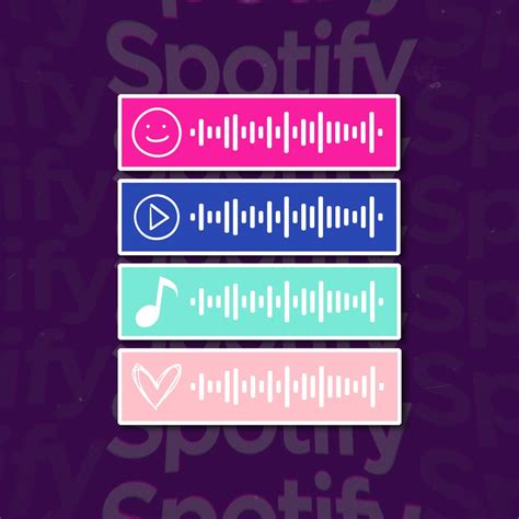 Custom Spotify Code Scan Sticker 7 Colors Custom Icons Custom Song Sticker Personalized