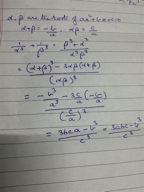 If Alpha And Beta Are The Zeros Of The Quadratic Polynomial Fxax2bxc Then Evaluate 1alpha3