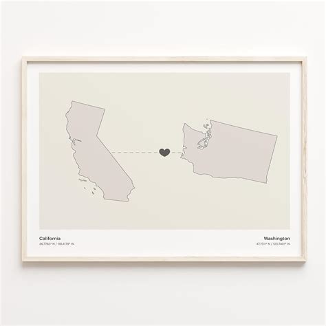 California To Washington Print Washingtonian T