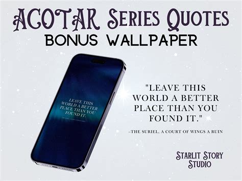 Acotar Series Quotes Phone Wallpapers Digital Download Sarah J Mass