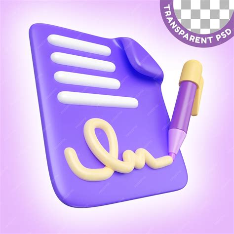 Premium Psd Signature 3d Illustration Icon
