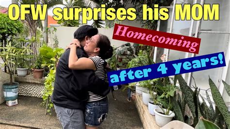OFW SURPRISES MOM. 😢 HOMECOMING AFTER 4 YEARS. ️ NAGPANGGAP NA TIGA MUNISIPYO. 😂😜 - YouTube