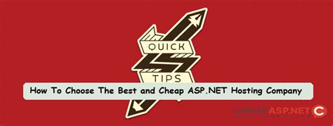 Cheap ASP NET Hosting Review How To Choose The Best And Cheap ASP NET