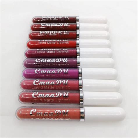 10pcs Liquid Matte Lipstick Set For Dark Skin Women Long Lasting