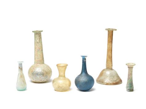 Bonhams Six Roman Glass Flasks 6
