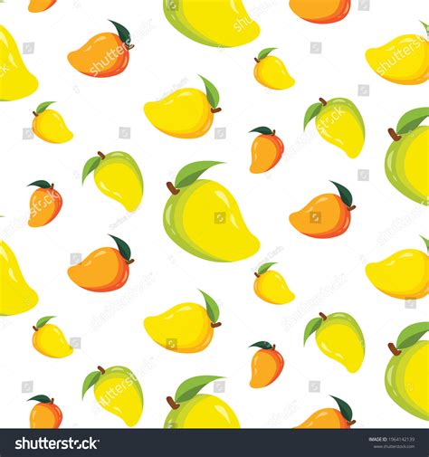 Mango Seamless Pattern Vector Background Design Stock Vector Royalty
