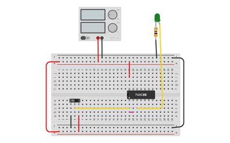 circuit design exp 2 not using nand tinkercad
