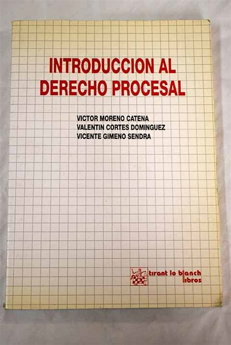 Introducción Al Derecho Procesal De Moreno Catena Víctor Bien Tapa