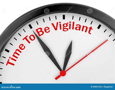 Time To Be Vigilant Stock Illustration Illustration Of Minute 84832783