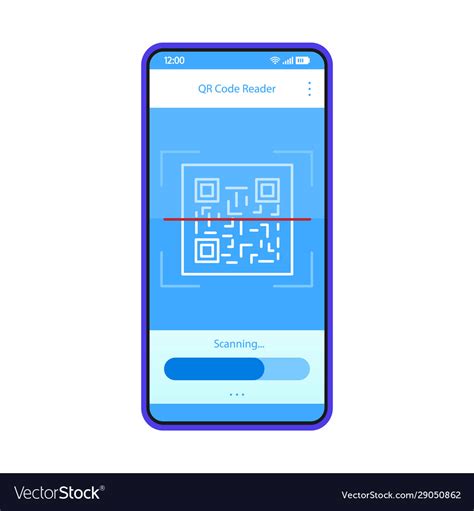 Qr Code Scanning App Interface Template Royalty Free Vector