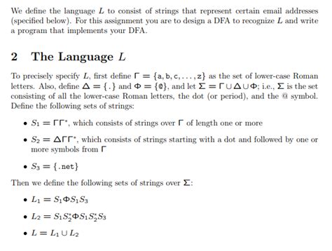 solved we define the language l to consist of strings that
