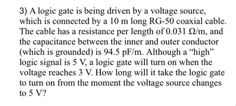 Solved A Logic Gate Is Being Driven By A Voltage Source Chegg