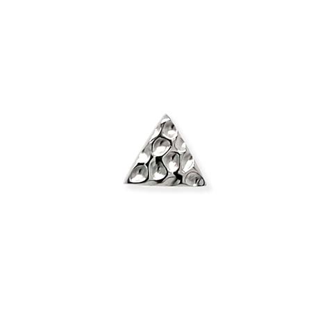 Threadless Mini Hammered Triangle End Element Body Jewelry