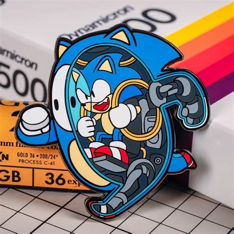 Sonic The Hedgehog Giant Robot Sonic Enamel Pin Distinct Enamel Pins