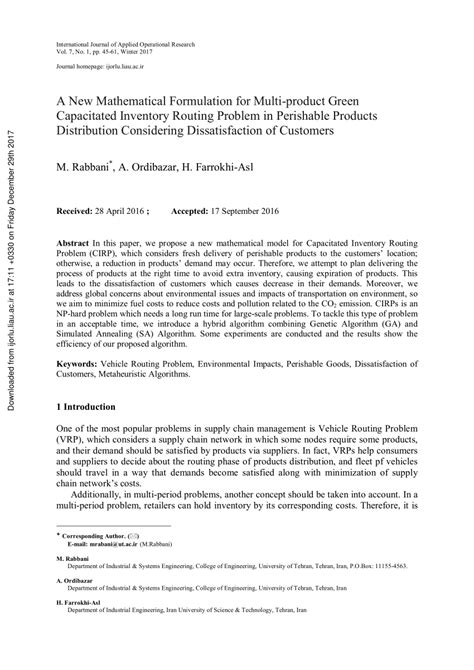 Pdf A New Mathematical Formulation For Multi Product Green
