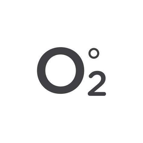 Oxygen O2 Icon Set On White Background Royalty Free Vector