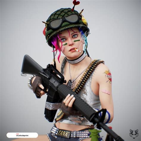 Tank Girl SFW NSFW STL 3D Print Files 3D Kiee Shop