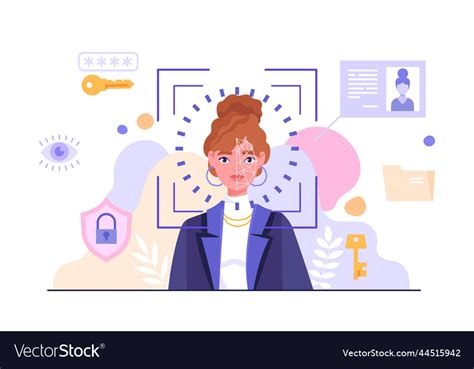 Face Recognition Concept Royalty Free Vector Image