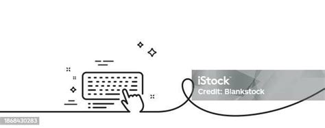 키보드 회선 아이콘입니다 컴퓨터 구성 요소 장치 기호입니다 말림이 있는 연속선 벡터 컴퓨터 키보드에 대한 스톡 벡터 아트 및 기타 이미지 컴퓨터 키보드 선 아이콘 0