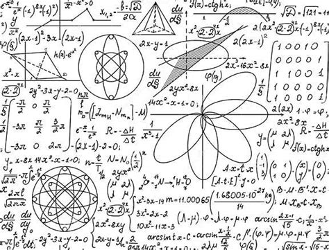 Math Scientific Vector Seamless Pattern With Formulas Calculations And Geometrical Figures