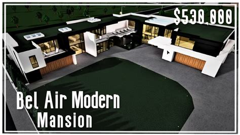Bel Air Modern Mansion Tour Speedbuild ROBLOX BLOXBURG YouTube